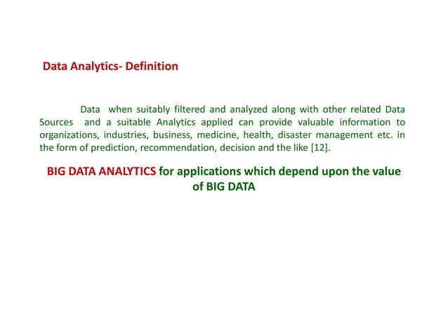 Introduction to data analytics | PDF