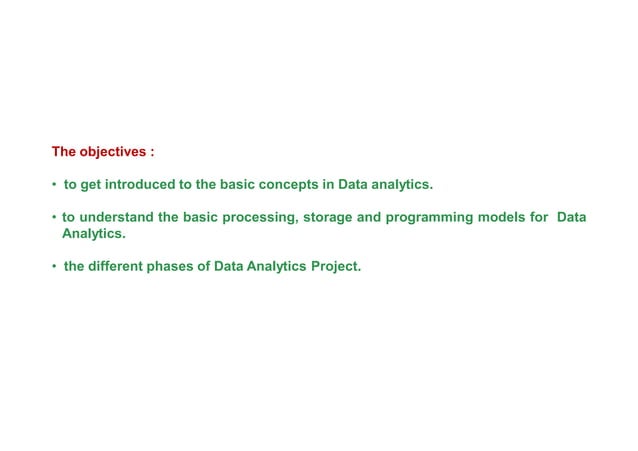 Introduction to data analytics | PDF