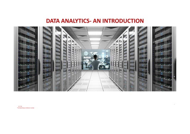 Introduction to data analytics | PDF