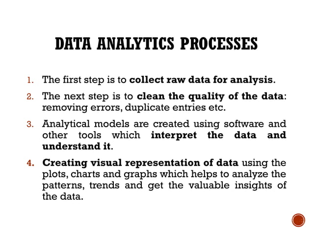 Introduction to data analytics - Intro to Data Analytics | PPT