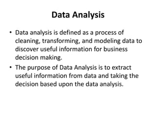 Introduction to Data Analytics - PPM.pptx | Databases | Computer Software and Applications
