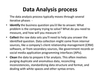 Introduction to Data Analytics - PPM.pptx | Databases | Computer Software and Applications