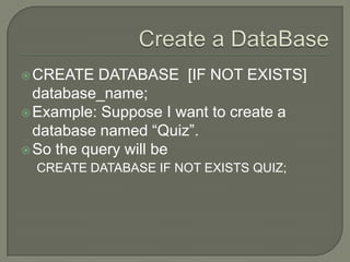 Introduction to database | PPTX