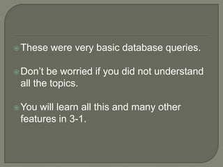 Introduction to database | PPTX