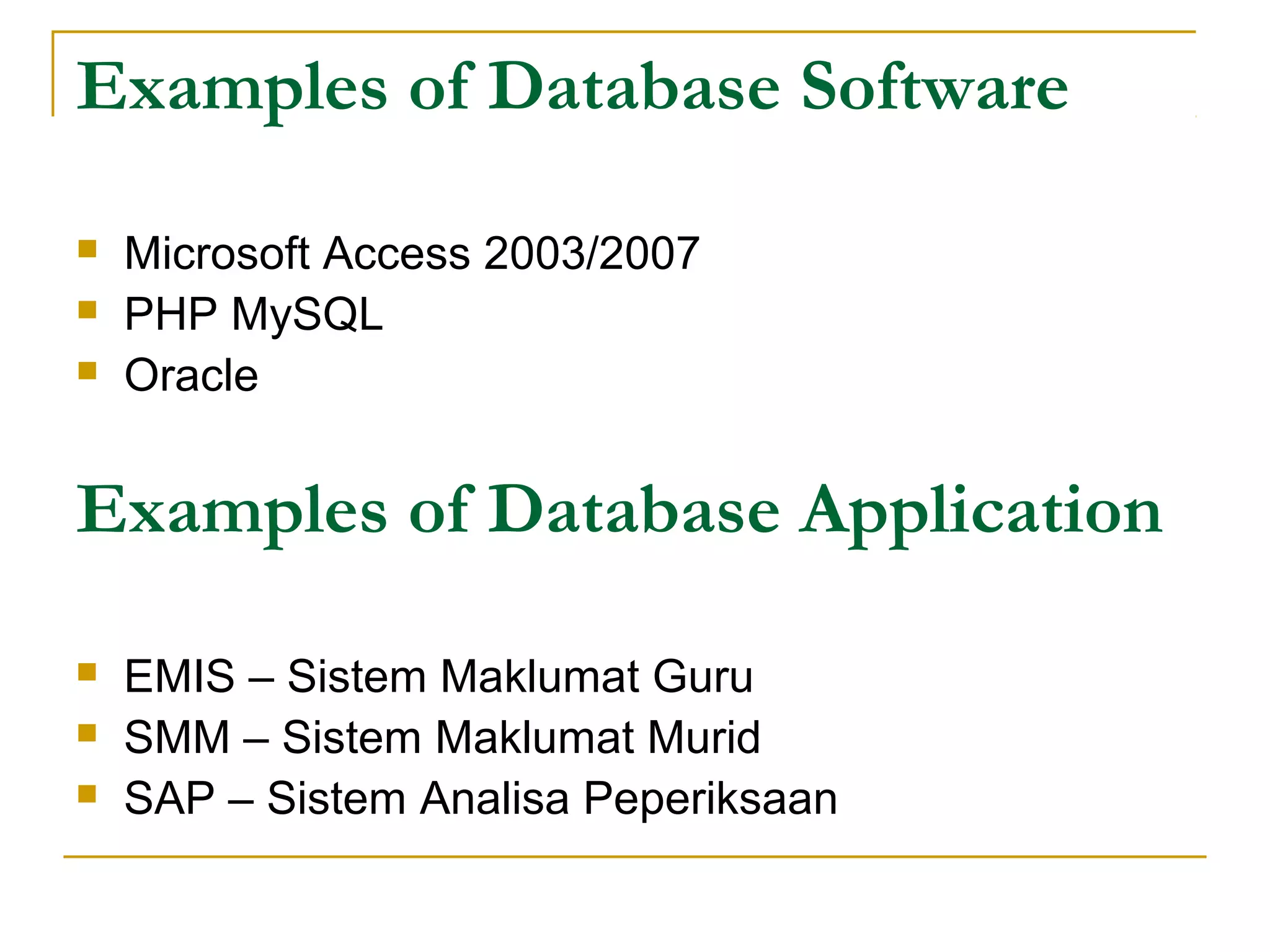 Introduction to database | PPT