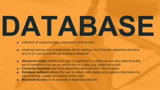 Introduction to database | PPTX