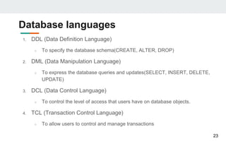 Introduction to database | PPT