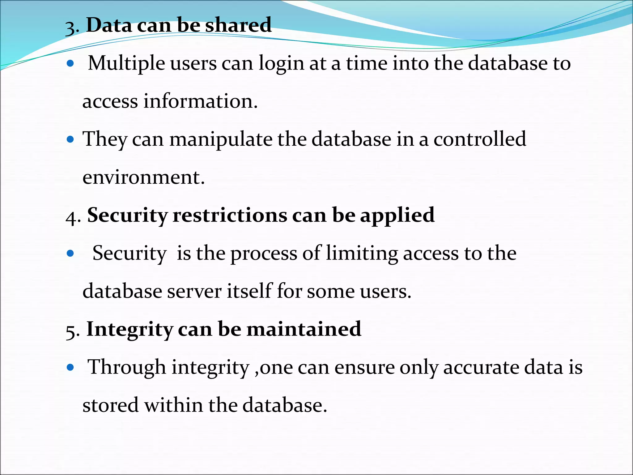 Introduction To Databaseppt Databases Computer Software And Applications