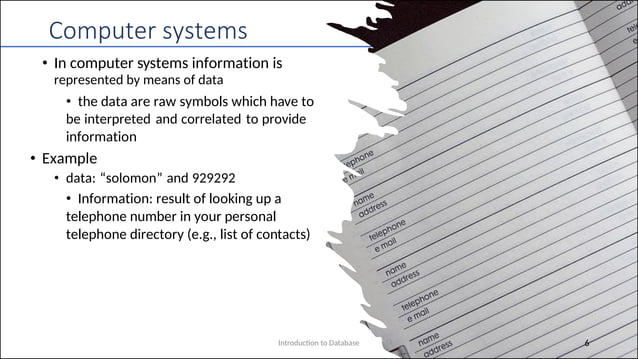 Introduction to database database concept | PPT