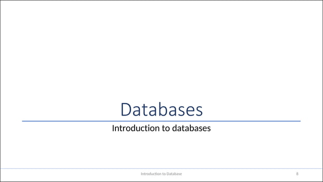 Introduction to database database concept | PPT