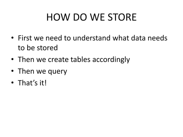 INTRODUCTION TO DATABASE AND QUERING.pptx | Databases | Computer Software and Applications