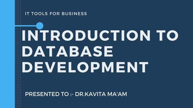 Introduction to database development | PPT