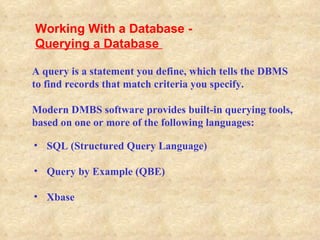 Introduction to databases | PPT