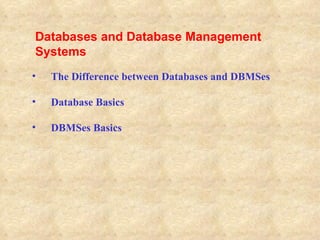 Introduction to databases | PPT