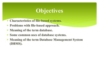 Introduction to databases | PPTX