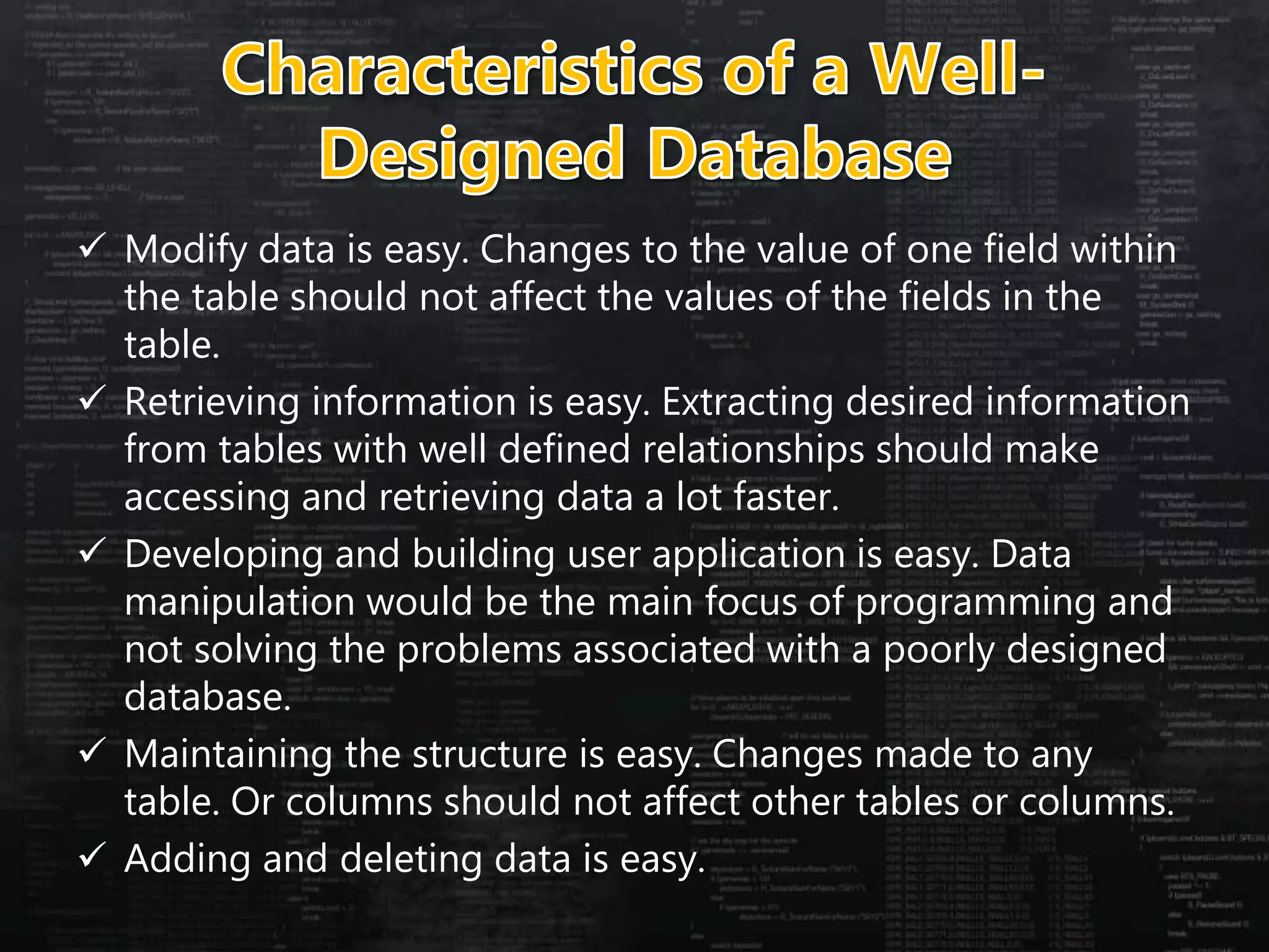 Introduction To Databases Pptx Databases Computer Software And