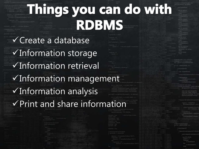 Introduction to databases | PPTX | Databases | Computer Software and Applications