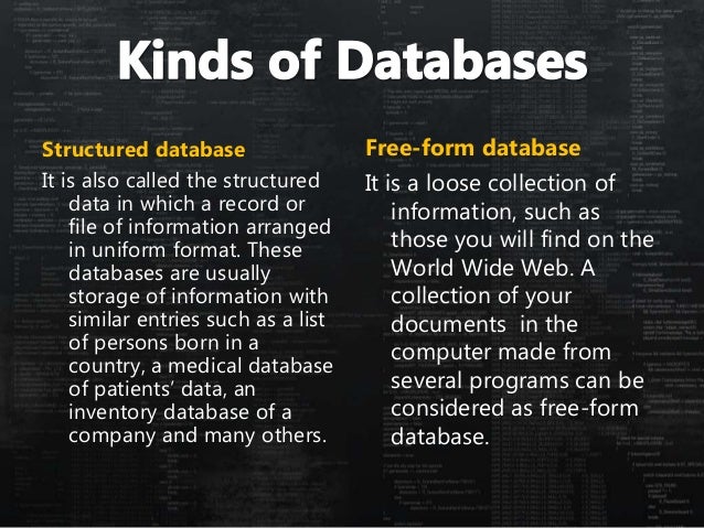 Introduction to databases