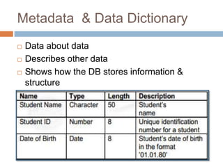 Introduction to databases | PPTX