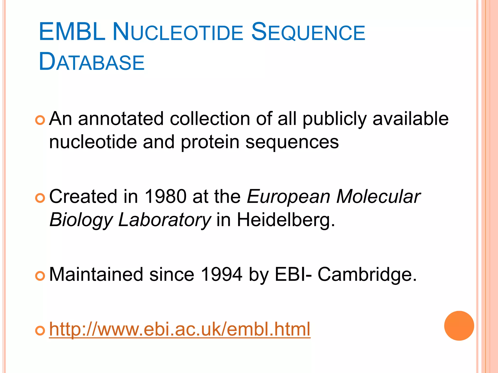 Introduction to Biological databases | PPT