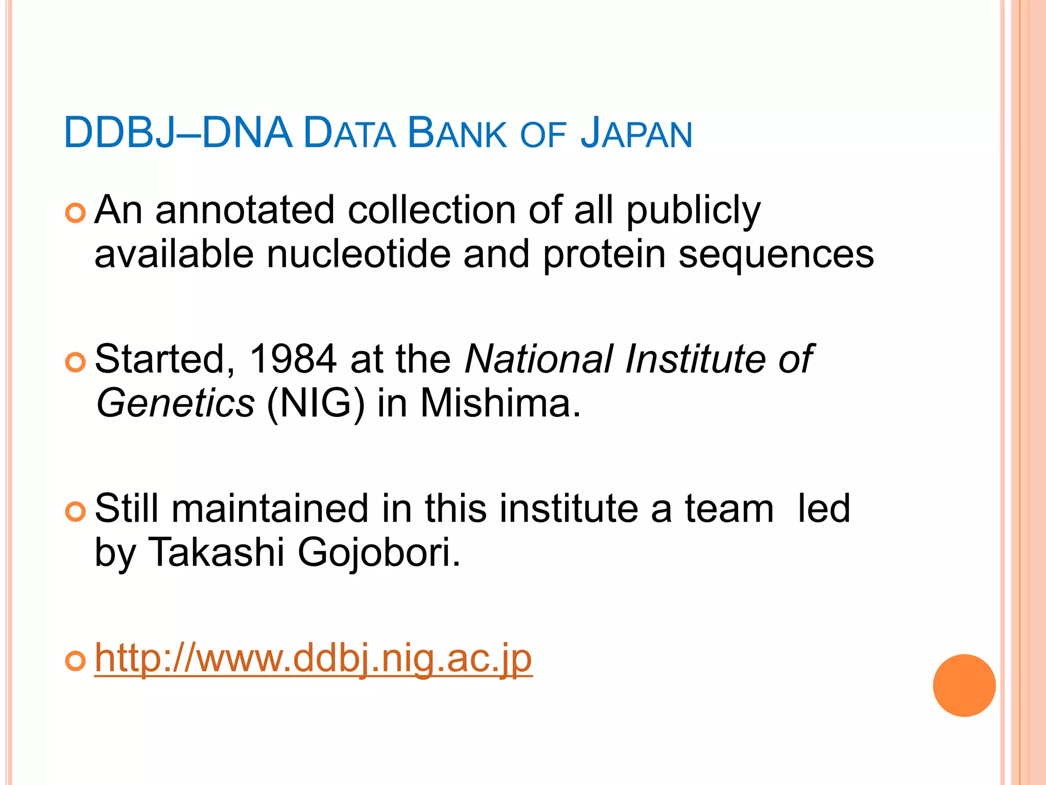 Introduction to Biological databases | PPT
