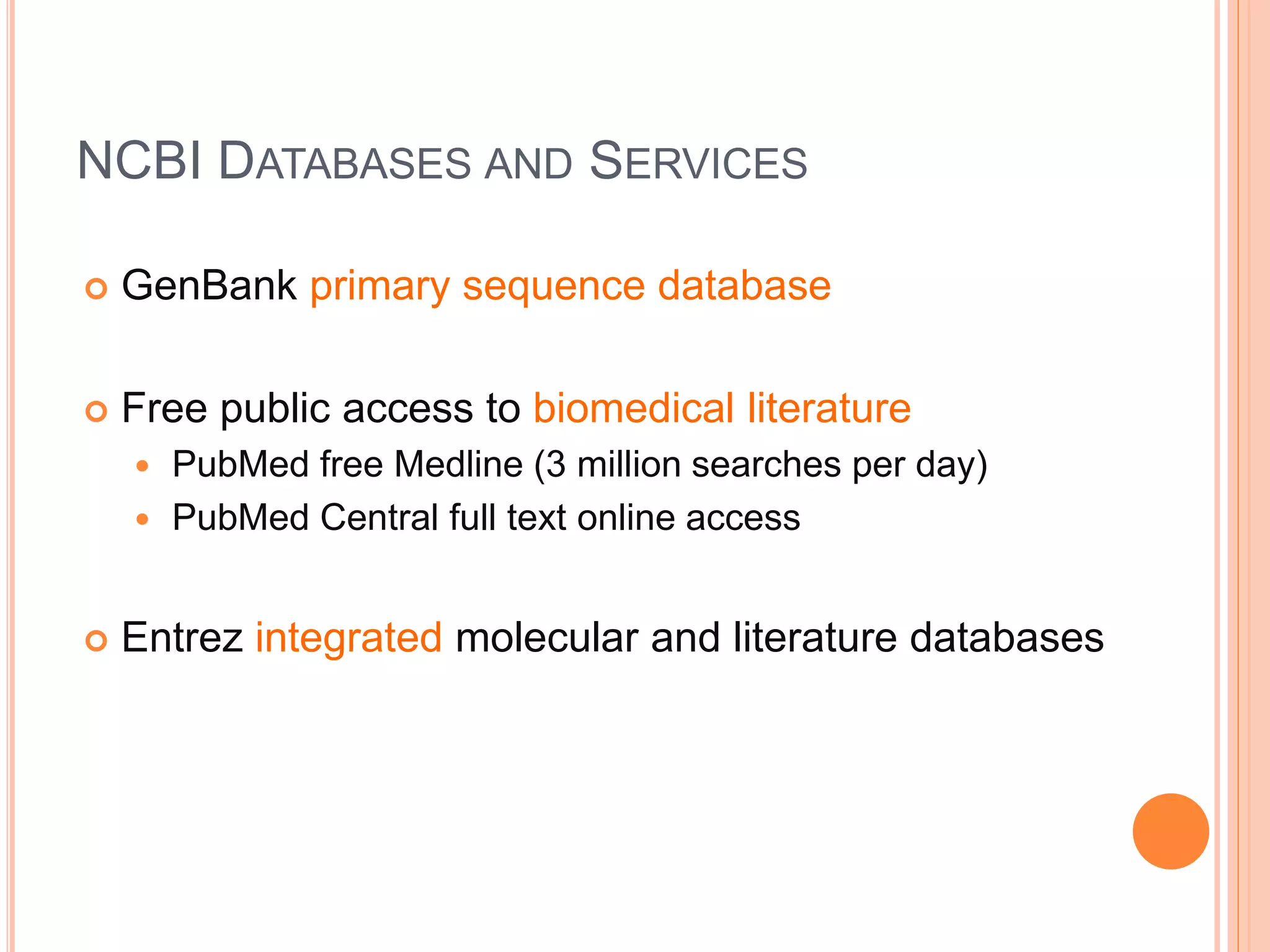 Introduction to Biological databases | PPT