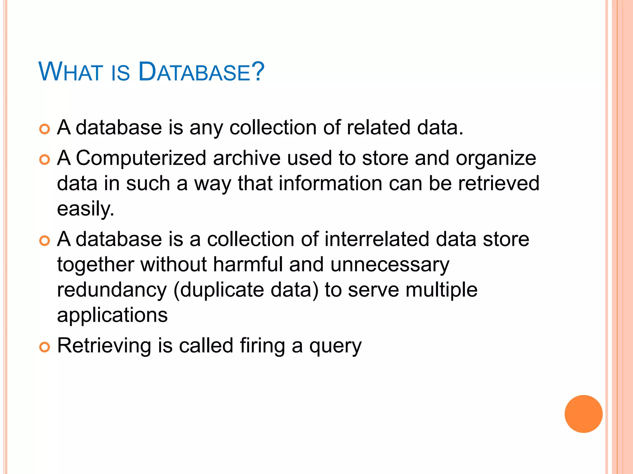 Introduction to Biological databases | PPT