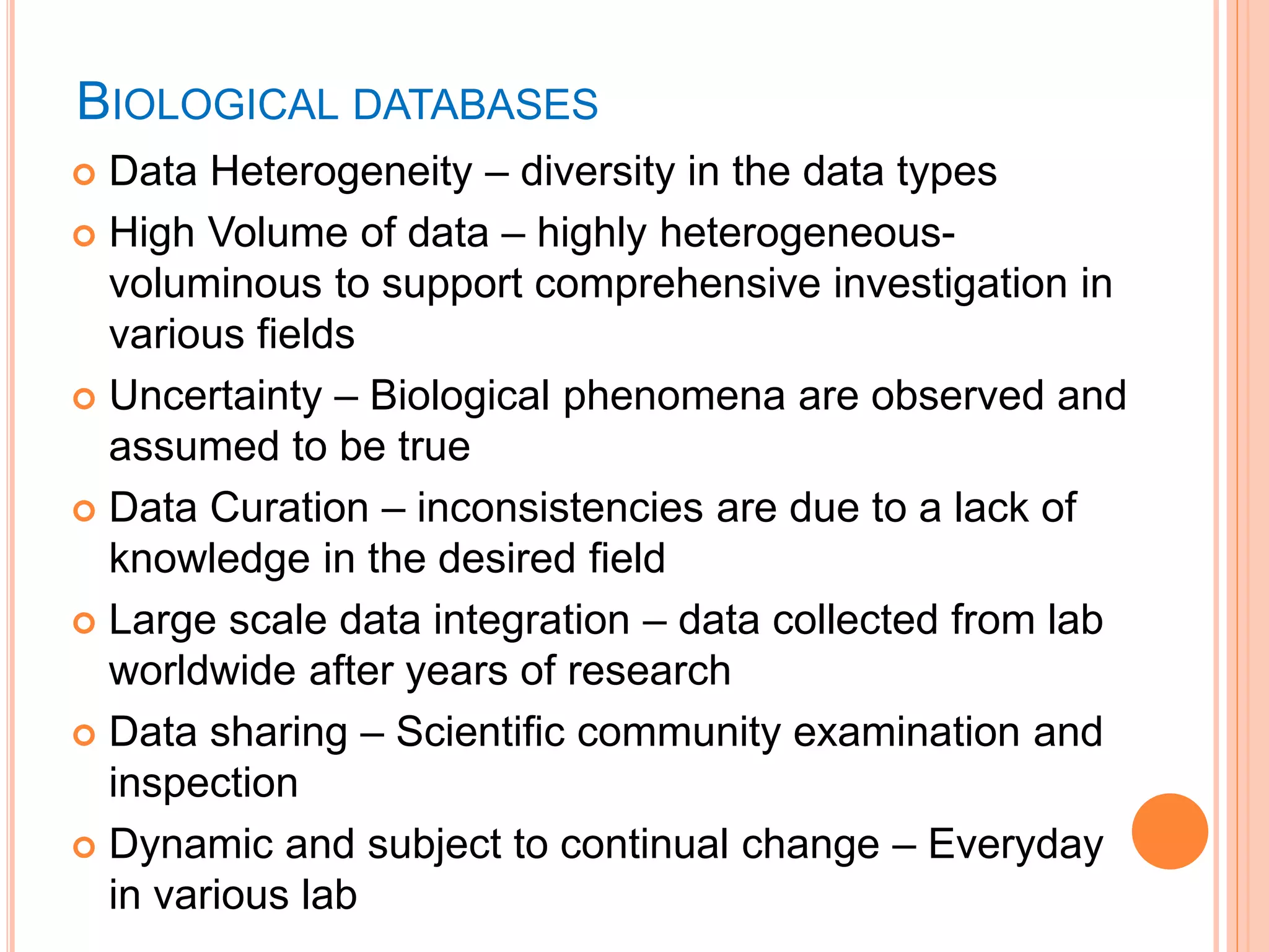 Introduction to Biological databases | PPT