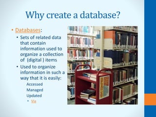 Introduction to databases and metadata | PPT