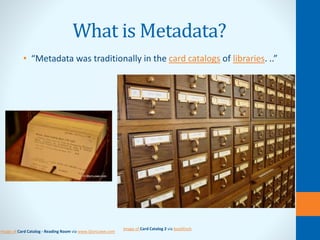 Introduction to databases and metadata | PPT