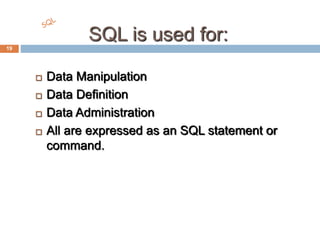 Introduction to database & sql | PPT