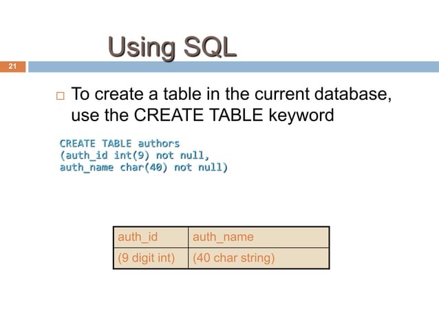 Introduction to database & sql | PPT