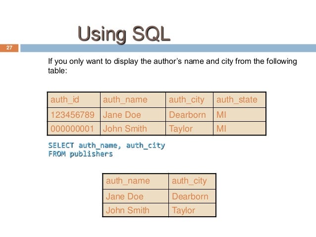 Introduction to database & sql