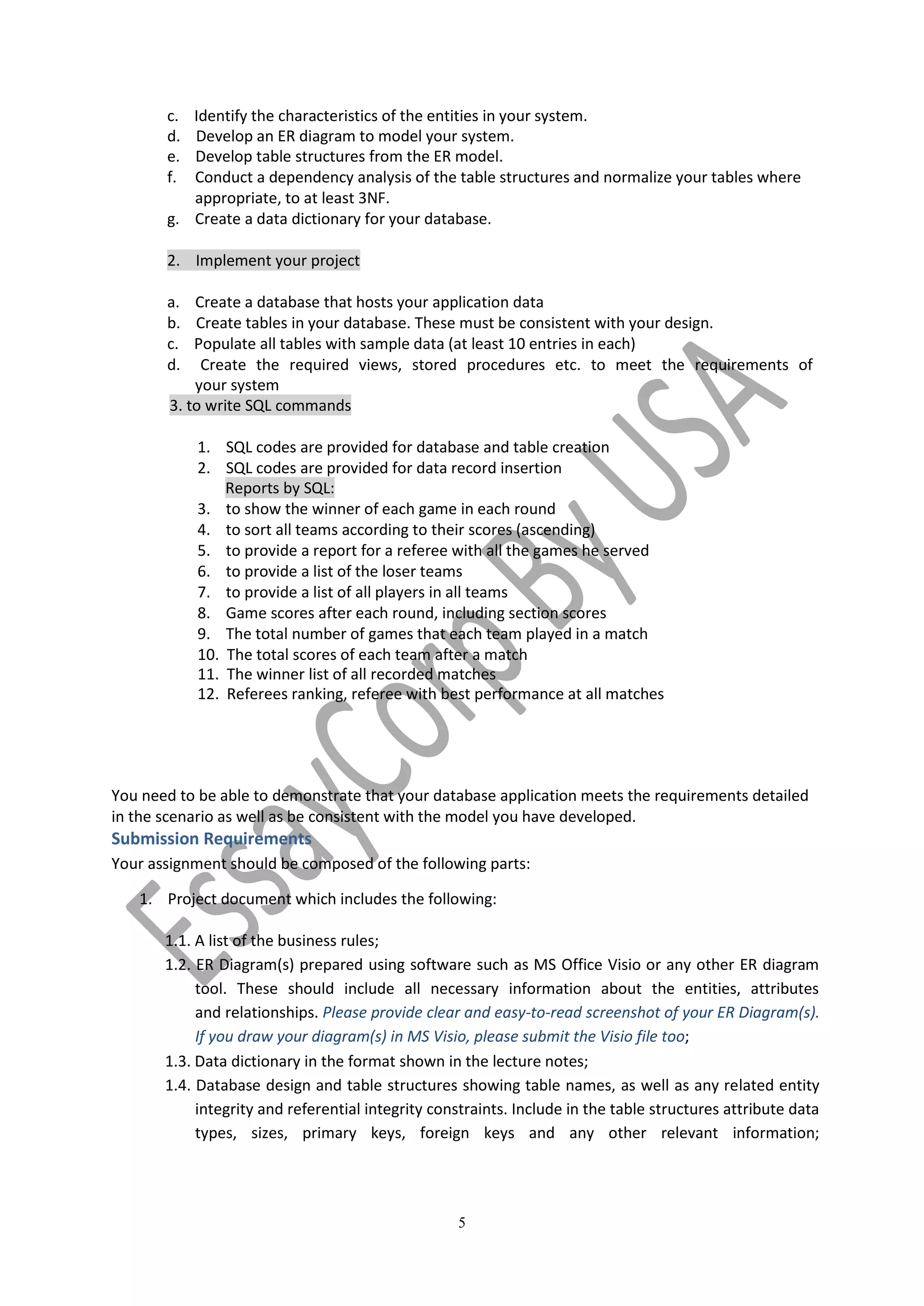 Nit1201 Introduction To Database System Assignment By Usa Experts Pdf