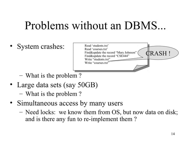 Introduction to database systems cse 444 | PPT