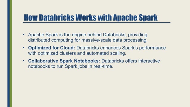 Introduction to Databricks - AccentFuture | PPTX