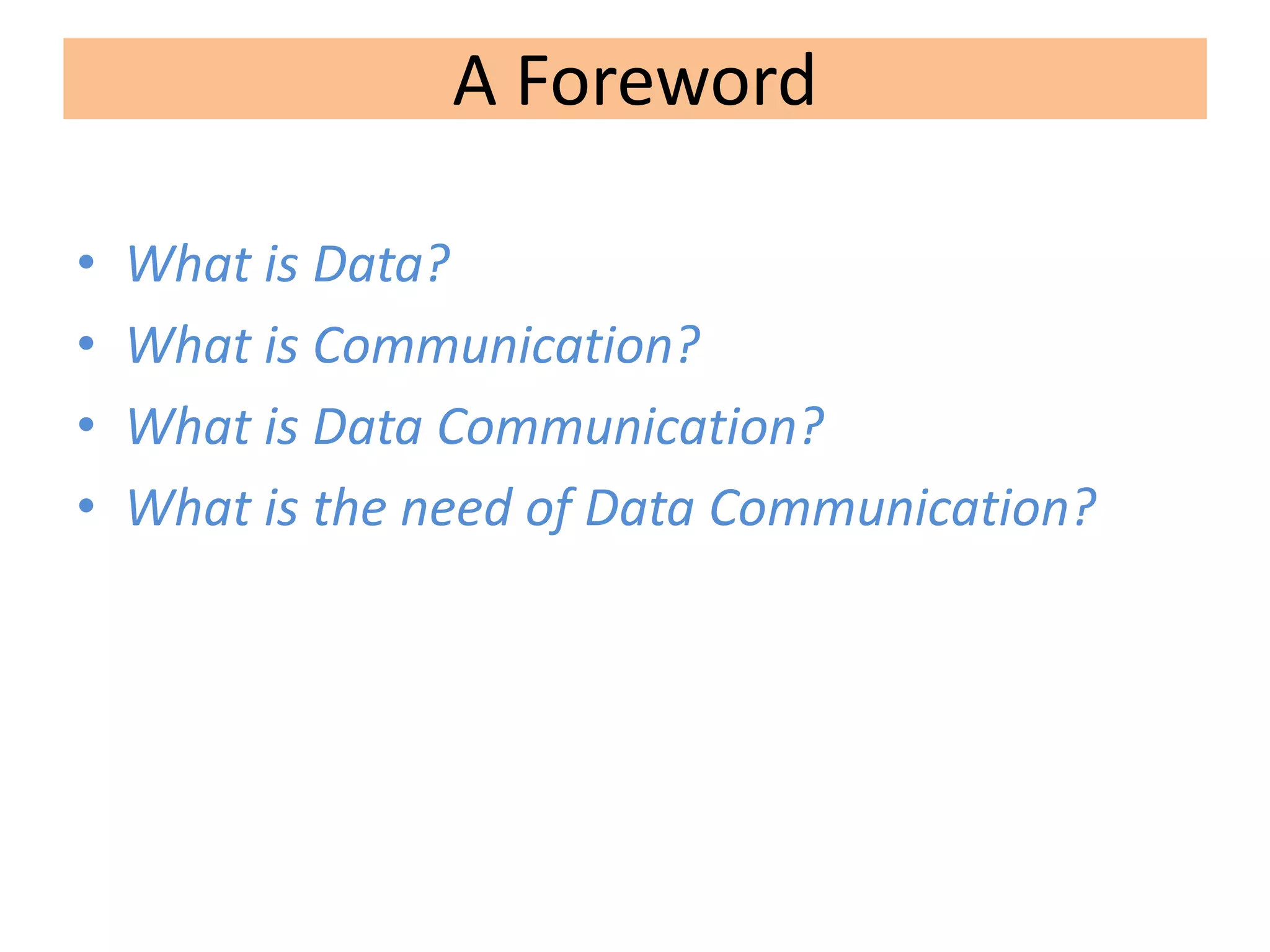 Introduction to Data Communication | PDF