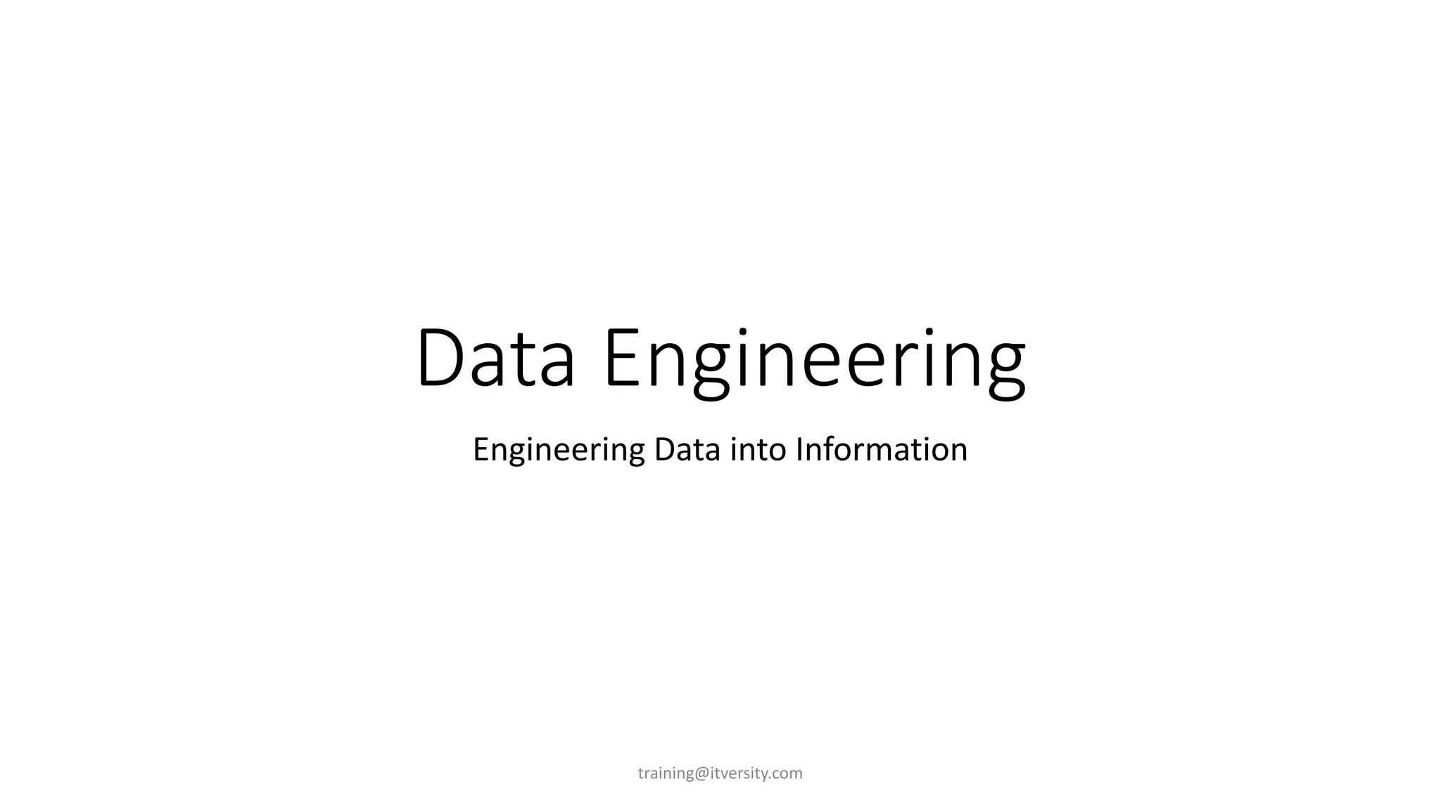 Introduction to Data Engineering | PPTX
