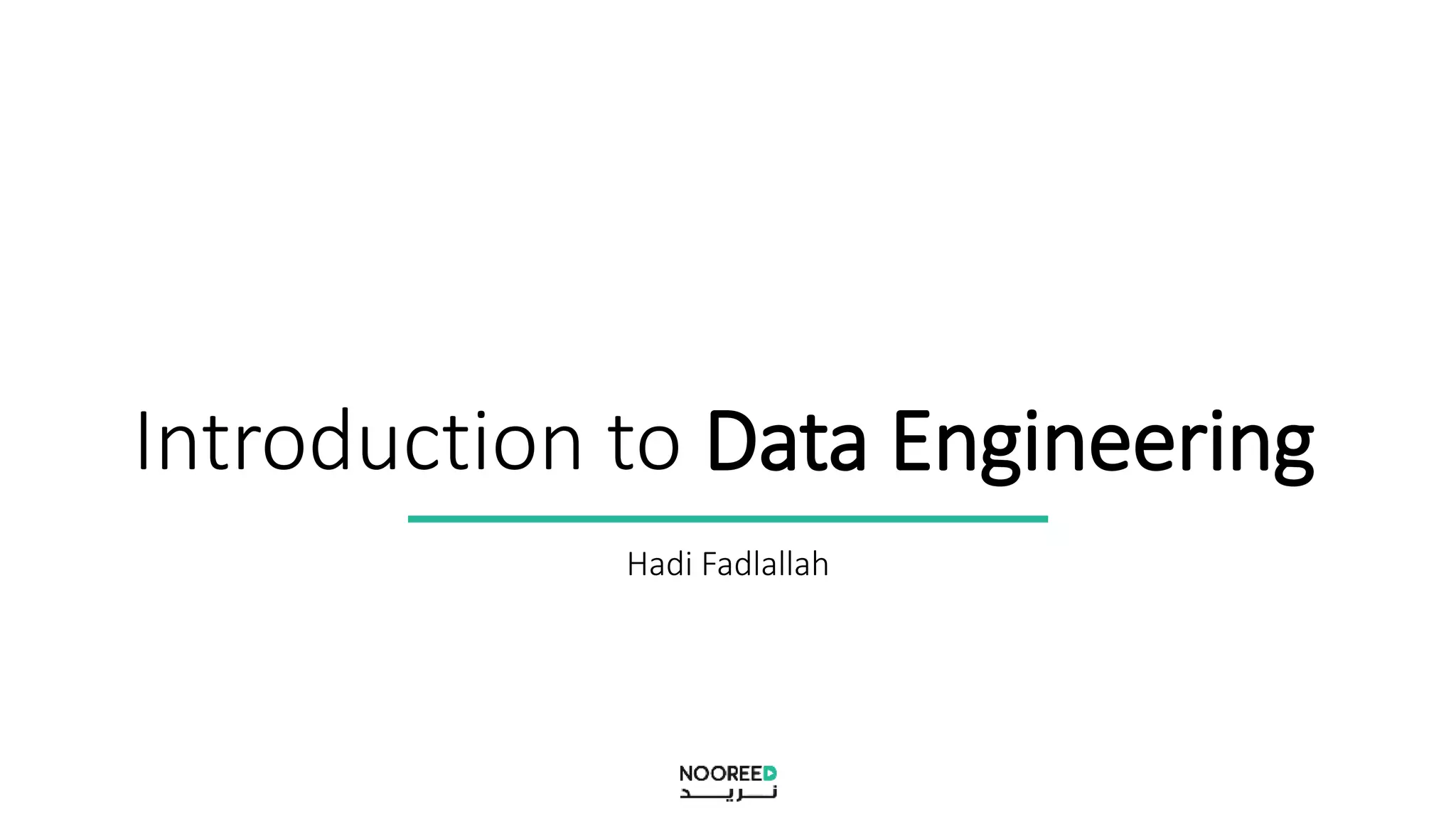 Introduction to Data Engineering | PPTX