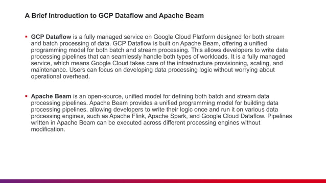 Introduction to GCP Data Flow Presentation | PPT