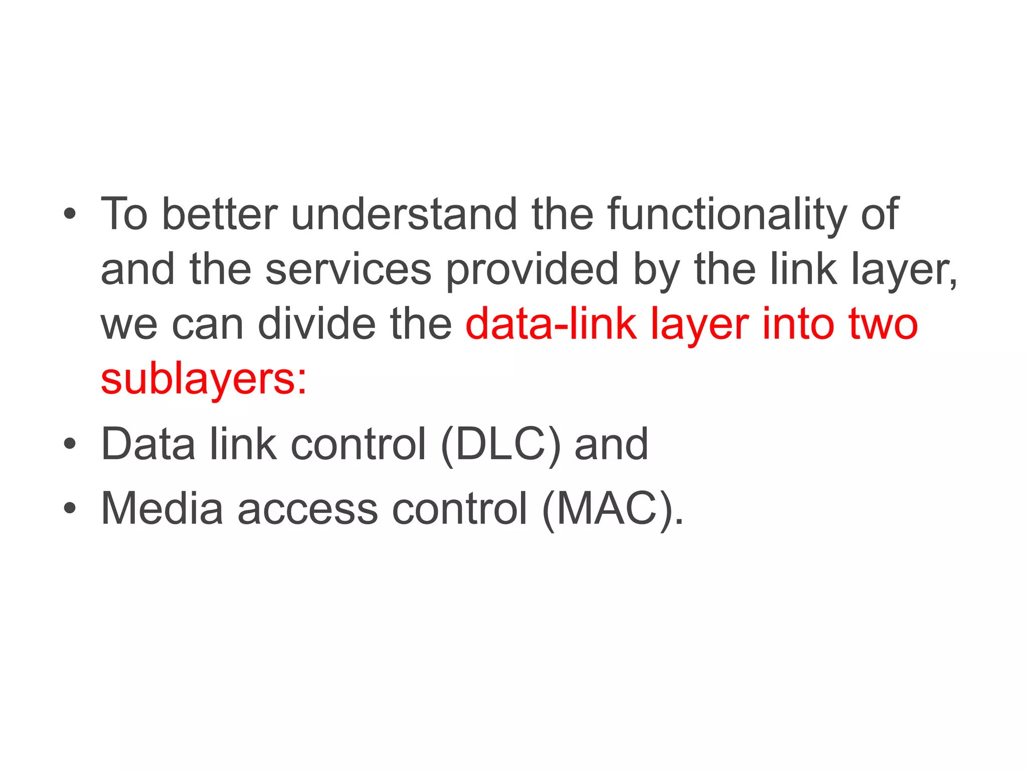 Introduction to data link layer | PPTX