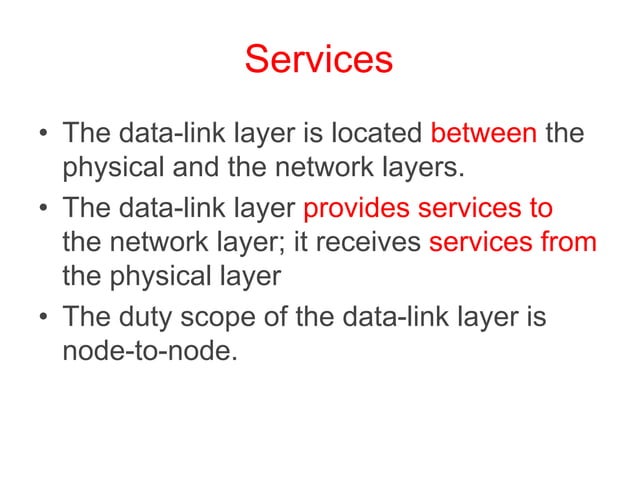 Introduction to data link layer | PPTX | Computer Networking | Computing