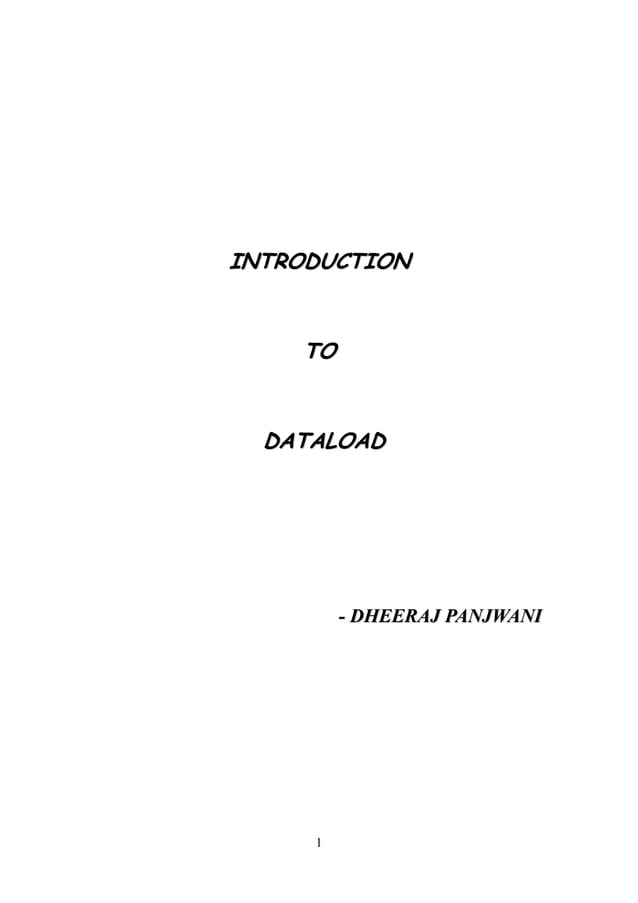 Introduction to data_load | PDF