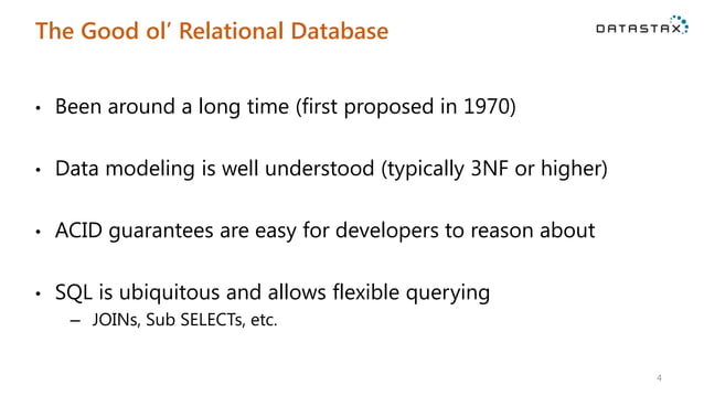 Introduction to Data Modeling with Apache Cassandra | PPT