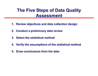 INTRODUCTION TO DATA QUALITY ASSESSMENT FRAMEWORK | PPT