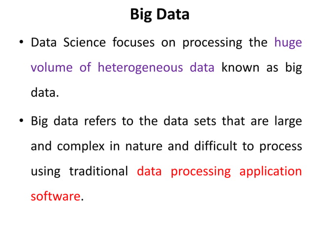 Introduction to Data Science.pptx | Databases | Computer Software and ...