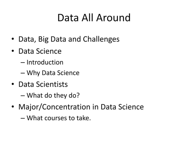 Introduction to Data Science Presentation | PPT