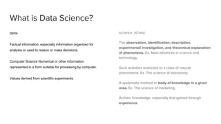 Introduction to data science | PPTX