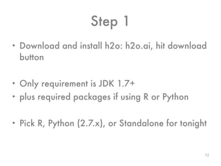 Introduction to Data Science with H2O- Mountain View | PPT