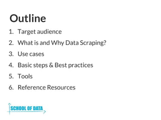 Skillshare - Introduction to Data Scraping | PDF